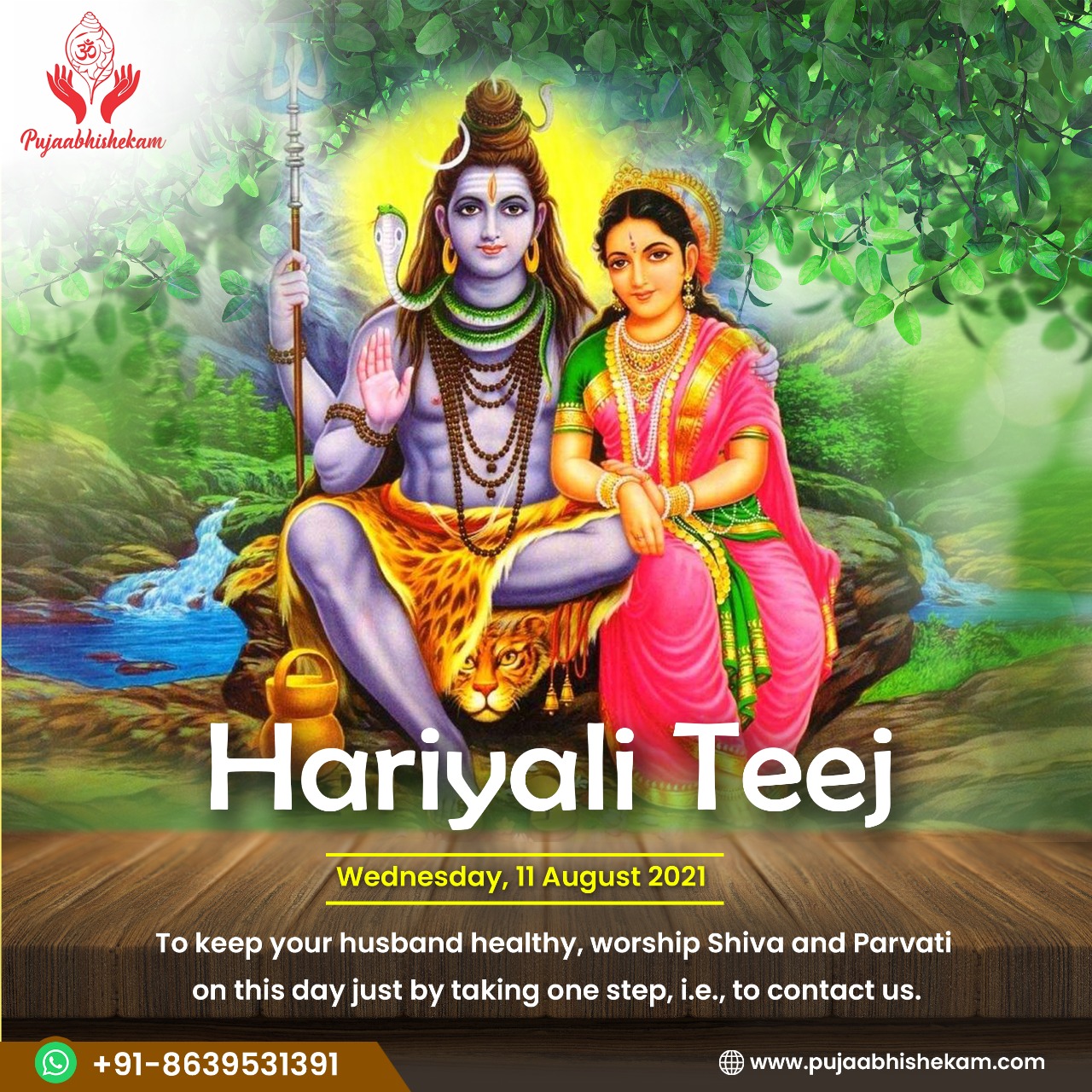 Importance of Haritalika Teej & Fasting story - Pujaabhishekam